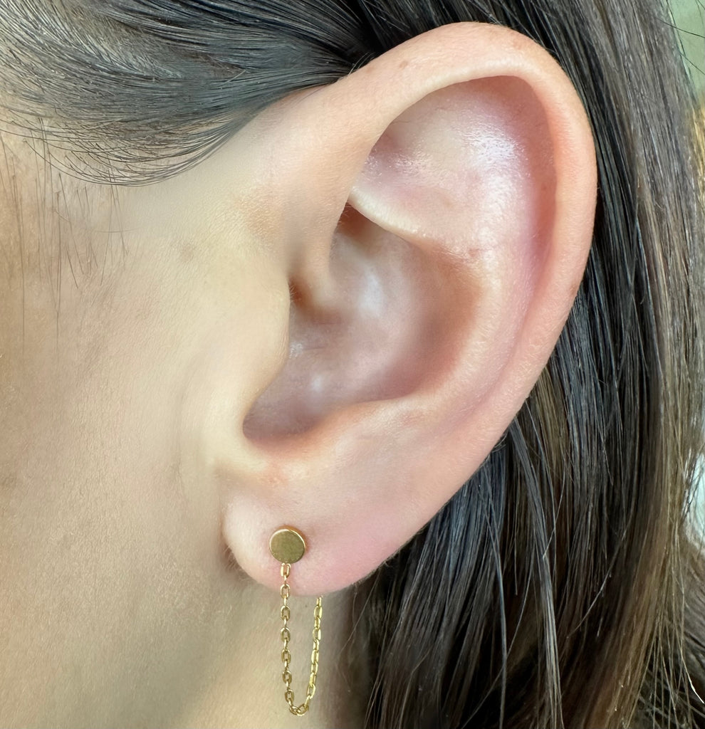 Chain Dot Flat Back Stud – Get Pierced Co.
