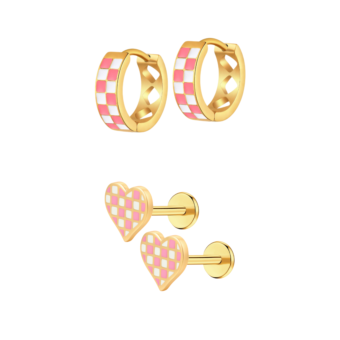 Check Her Out Bundle - Pink & White – Get Pierced Co.