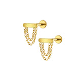 Chain Reaction Flat Back Stud – Get Pierced Co.