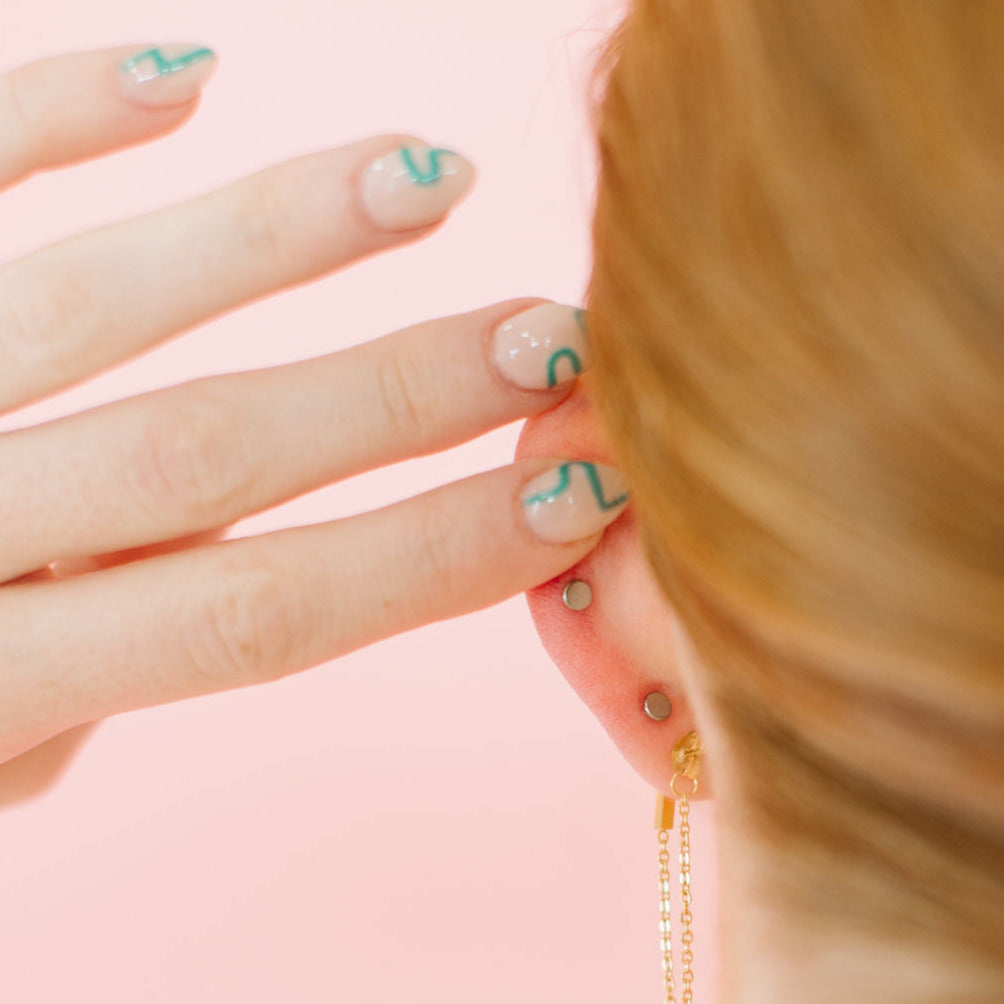 Chain Dot Flat Back Stud – Get Pierced Co.