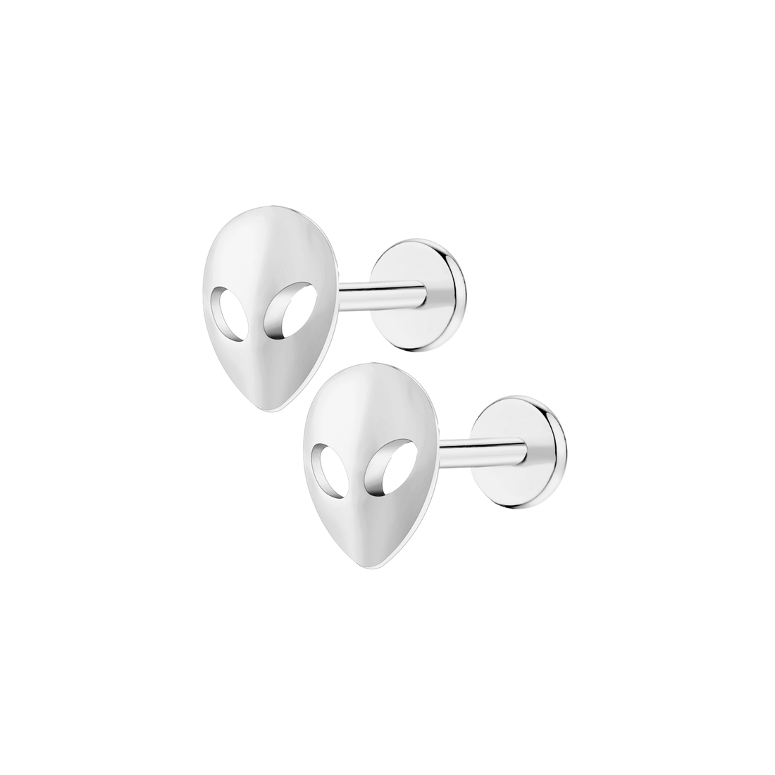 Alien Flat Back Stud Earrings - Get Pierced Co. – Get Pierced Co.