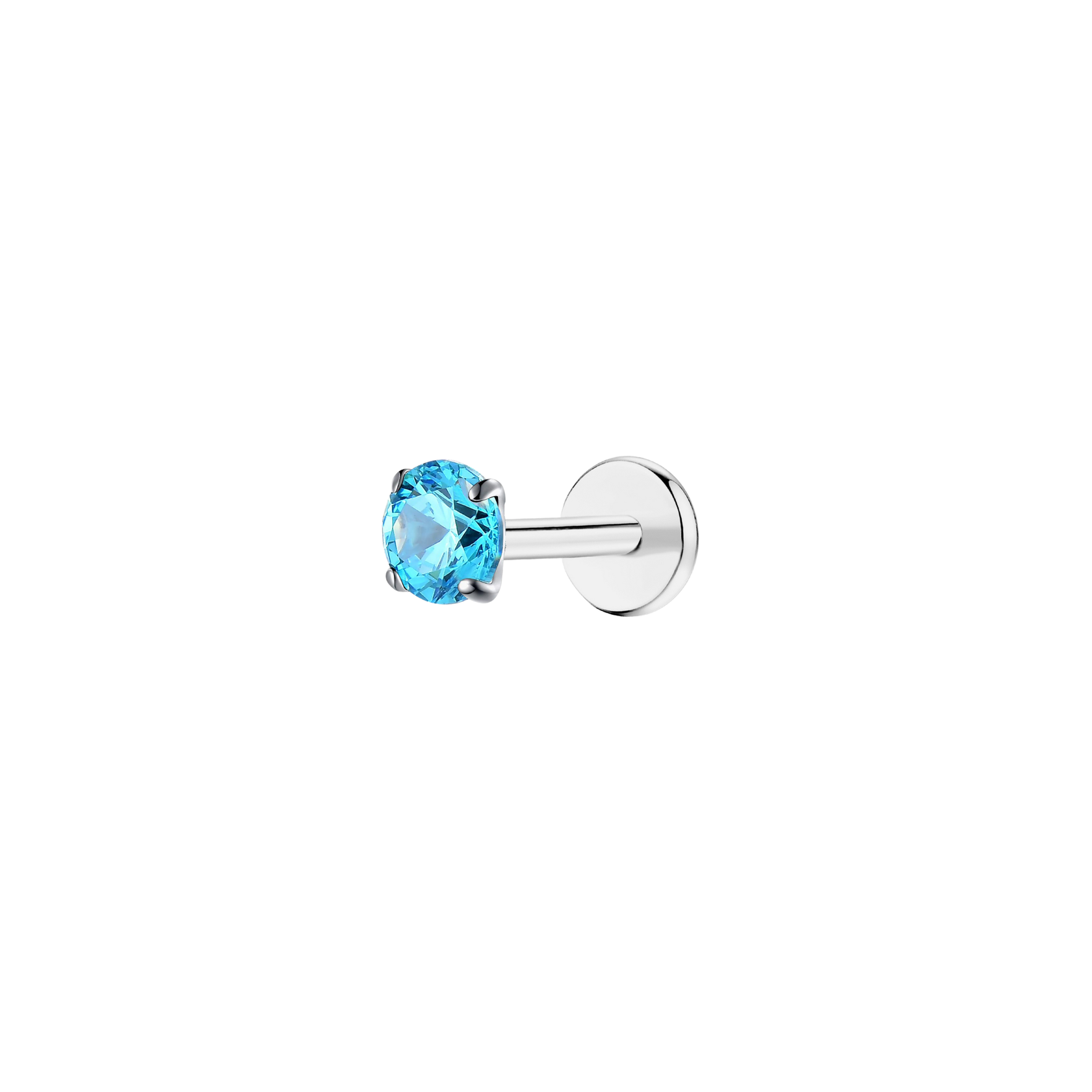 Aqua Classy Girl Flat Back Stud – Get Pierced Co.