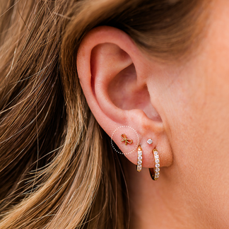 Bow Flat Back Stud – Get Pierced Co.