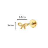 Bow Flat Back Stud – Get Pierced Co.