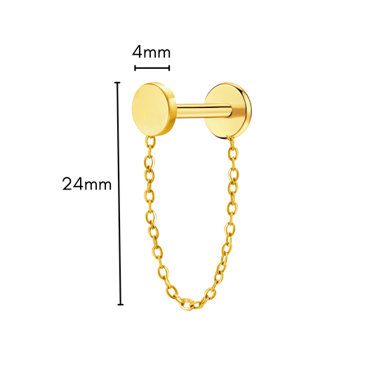 Chain Dot Flat Back Stud Earrings - Get Pierced Co. – Get Pierced Co.