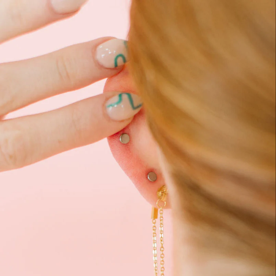 Chain Reaction Flat Back Stud – Get Pierced Co.