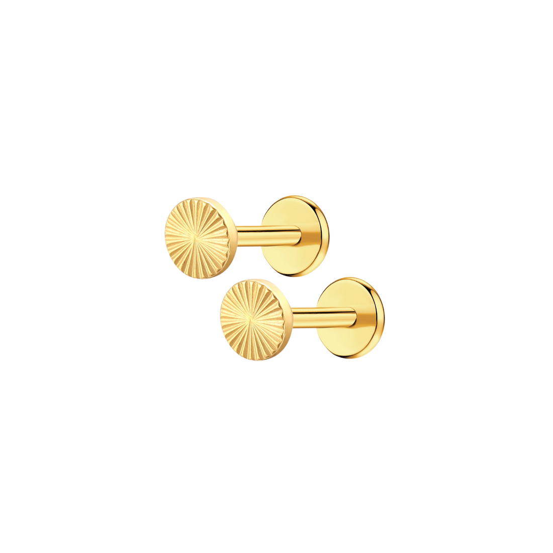 Textured Prism Flat Back Stud Earrings - Get Pierced Co. – Get Pierced Co.
