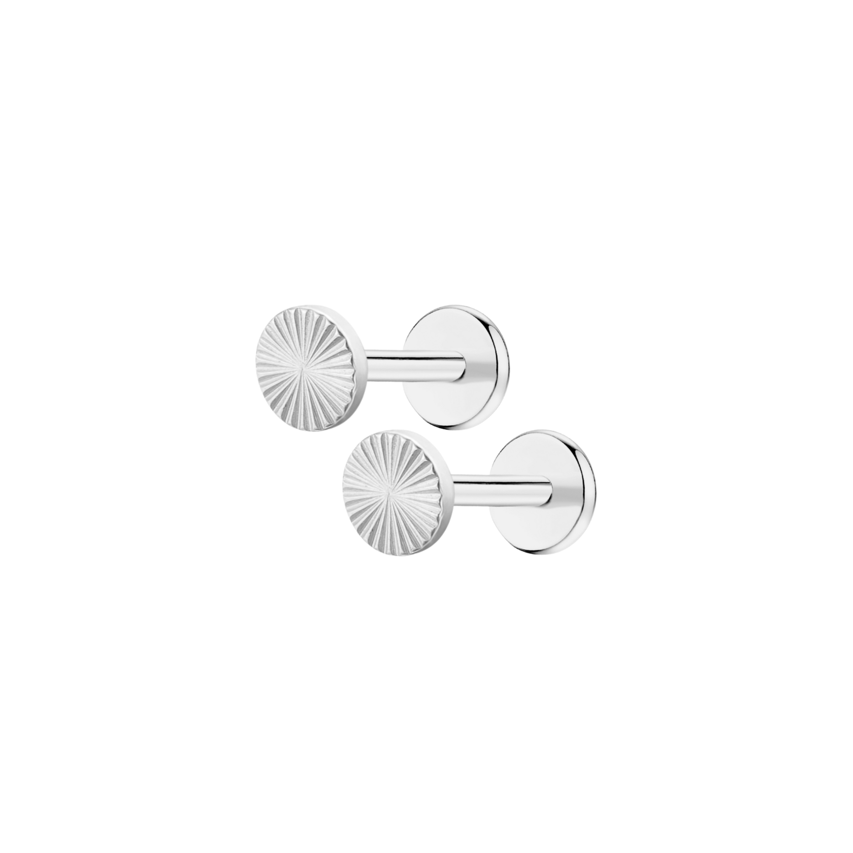 Textured Prism Flat Back Stud Earrings - Get Pierced Co. – Get Pierced Co.
