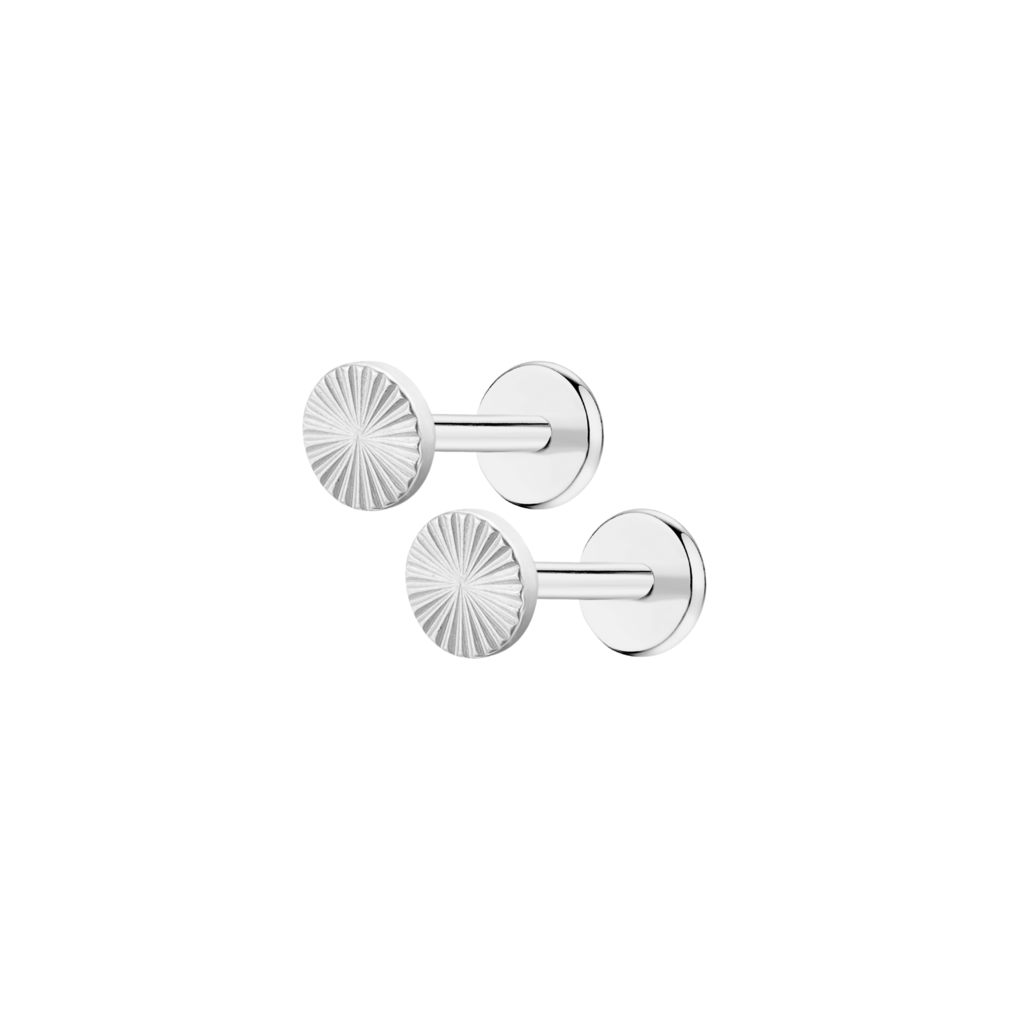 Textured Prism Flat Back Stud Earrings - Get Pierced Co. – Get Pierced Co.