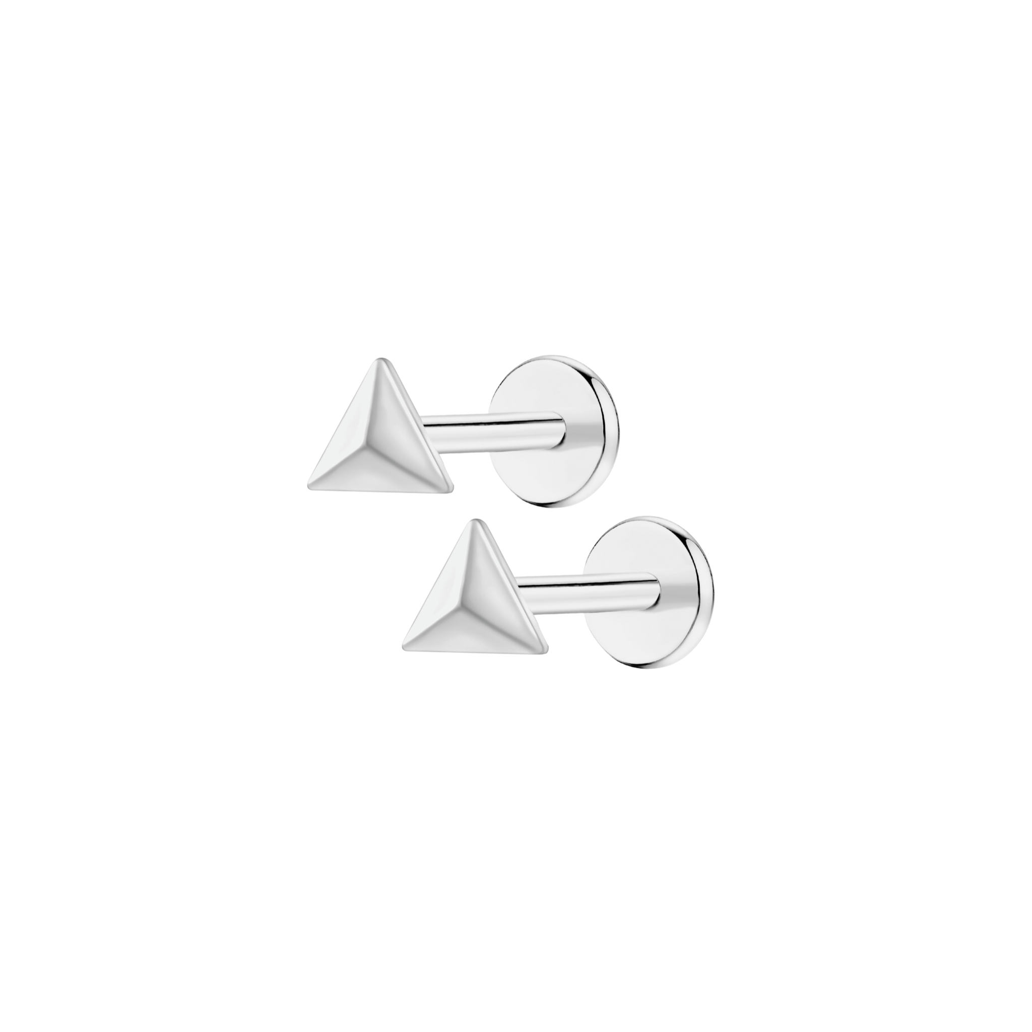 Pyramid Flat Back Stud Earrings - Get Pierced Co. – Get Pierced Co.